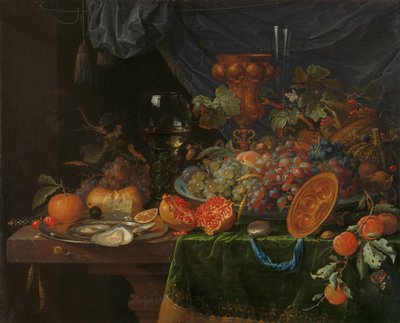 Stilleben mit Obst und Austern von Abraham Mignon