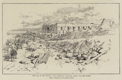 Der Krieg im Sudan, Fort Euryalus, Souakim, bereit für den Feind