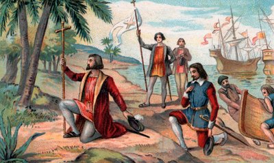 Die Landung von Christoph Kolumbus (Christoph Kolumbus, Cristoforo ...