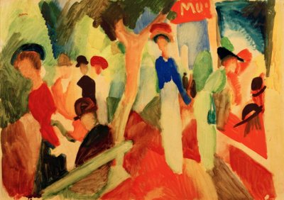 Hutladen an der Promenade von August Macke: Kunstdruck