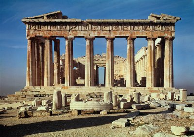 Fassade des Parthenon, gebaut 447-432 v. Chr