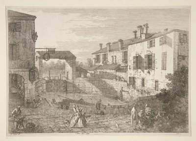 Le Porte del Dolo (Die Schleusen von Dolo), aus der Serie Vedute ...