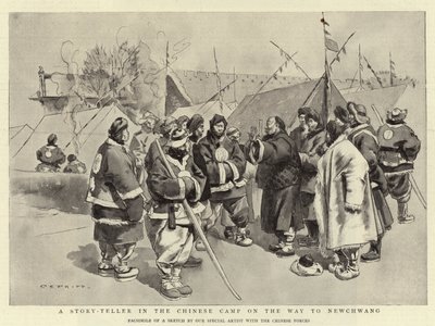 Ein Geschichtenerzähler im chinesischen Lager auf dem Weg nach Newchwang