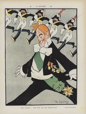 Französischer Schauspieler Max Dearly. Illustration für Le Rire