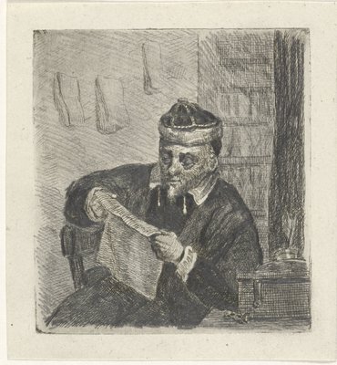 Lesender Mann von David van der Kellen: Kunstdruck kaufen