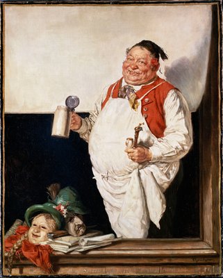 Der Wirt von Eduard von Grutzner: hochwertiger Kunstdruck