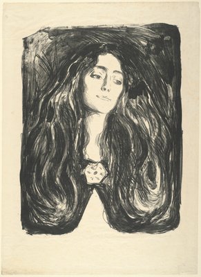 Die Brosche. Eva Mudocci von Edvard Munch: Kunstdruck