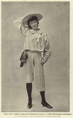 Miss May Yohe singt das Plantagenlied in Little Christopher Columbus