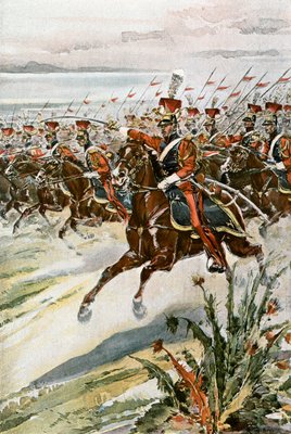 Die Red Lancers der Wache zur Rettung von English School