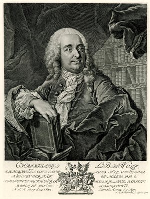 Christian Freiherr von Wolff von German School: Kunstdruck