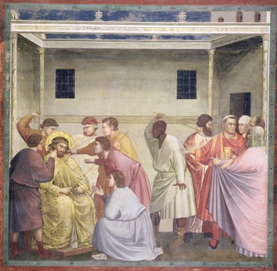 Die Verspottung Christi, ca. 1305 von Giotto di Bondone