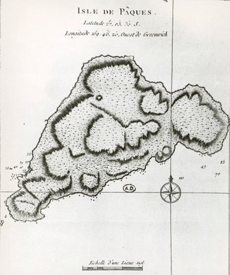 Osterinsel, aus Reiseatlas von James Cook von James Cook