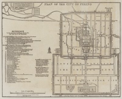 Plan der Stadt Peking von John Dower: Kunstdruck kaufen