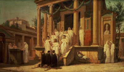 Unbekanntes Bild von Louis Hector Leroux: Kunstdruck