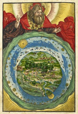 A woodcut of the Garden of Eden - From "Biblia, das ist, die gantze ...