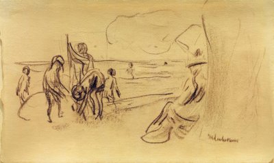 Badende Knaben von Max Liebermann: hochwertiger Kunstdruck