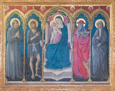 Madonna mit Kind und vier Heiligen von Niccolo di Liberatore