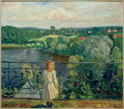 Auf der Terrasse von Philipp Franck: Kunstdruck kaufen