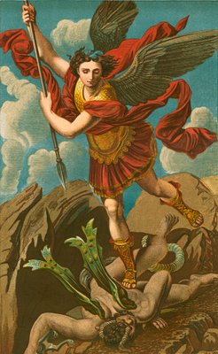 St. Michael besiegt Satan von Raffaello Sanzio Raphael