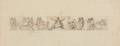 Studie für ein Relief mit romanischen Figuren