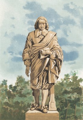 Statue von Blaise Pascal von S. Gomez: Kunstdruck kaufen