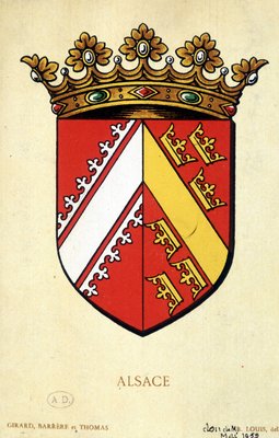 Wappen des Elsass von School French: Kunstdruck kaufen