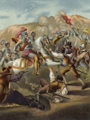 König Ludwig XII. Von Frankreich in der Schlacht von Agnadello, Italien, 1509