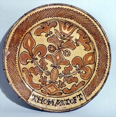 Schale aus Staffordshire, um 1680 (Slipware) von Thomas Toft