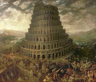 Der Turm von Babel von Tobias Verhaecht: Kunstdruck kaufen