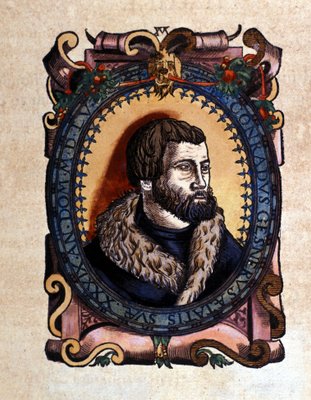 Porträt von Conrad Gesner (1516 - 1565) Zürcher Arzt nach der Historia ...