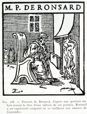Porträt von Pierre de Ronsard, der an die Liebschaften von Cassandre ...