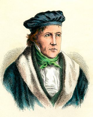 Porträt des deutschen Philosophen Georg Wilhelm Friedrich Hegel (1770 ...