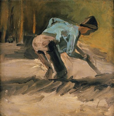Mann bei der Arbeit, c.1883 von Vincent van Gogh: Kunstdruck