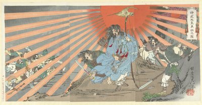 Die Ostexpedition von Kaiser Jinmu Jinmu tenno Tosei no zu (Titel auf ...