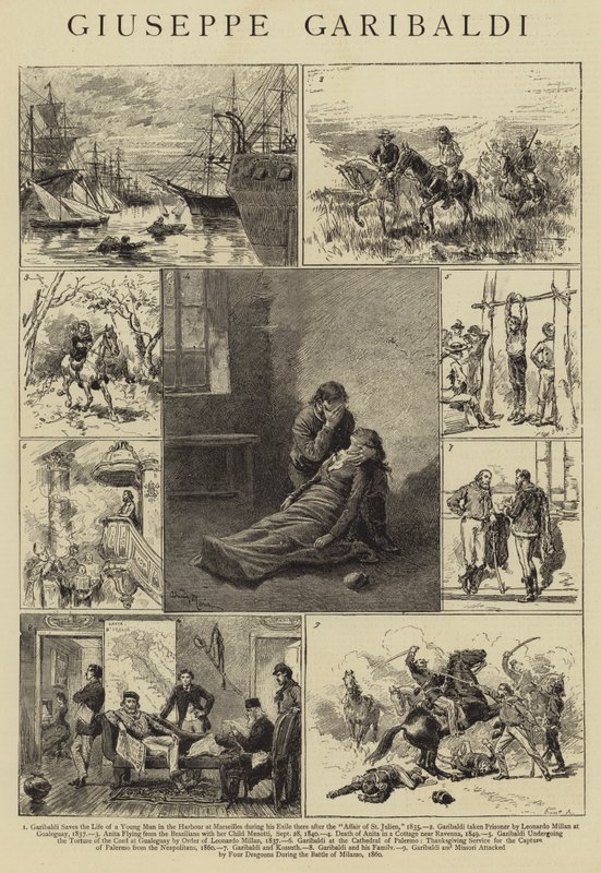 Giuseppe Garibaldi von Adrien Emmanuel Marie: Kunstdruck