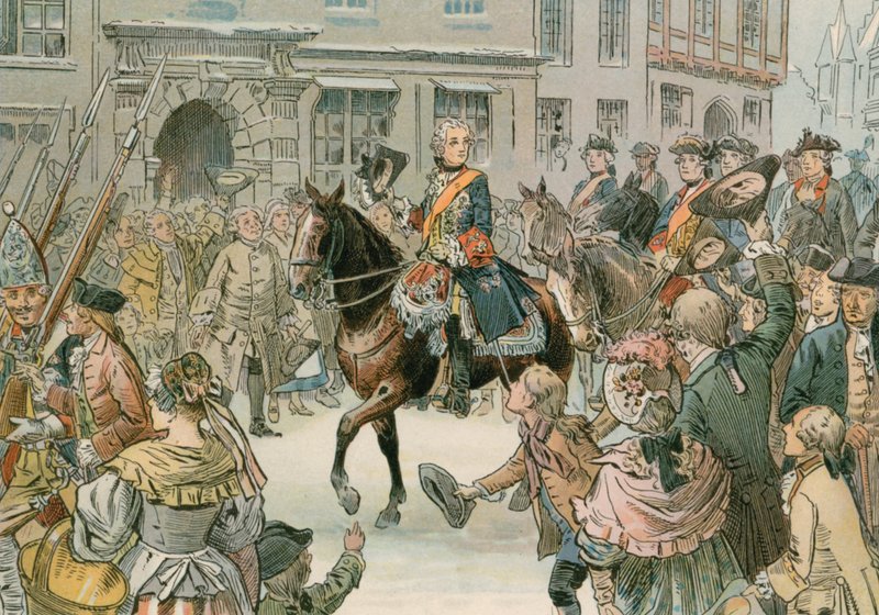 Friedrich der Große (1712-1786) erobert die Stadt Breslau im Jahr 1741
