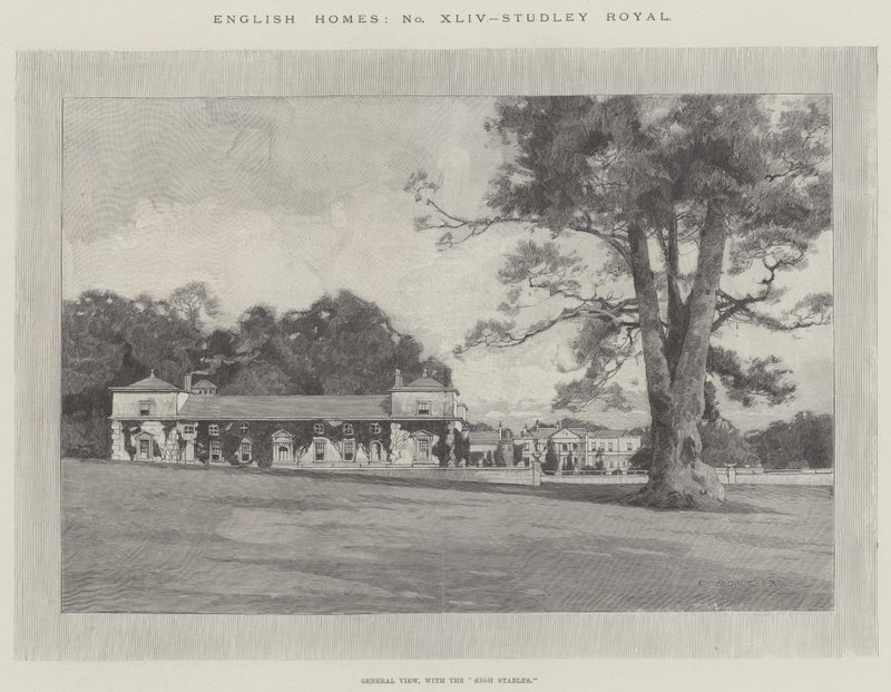 Studley Royal von Charles Auguste Loye: Kunstdruck kaufen