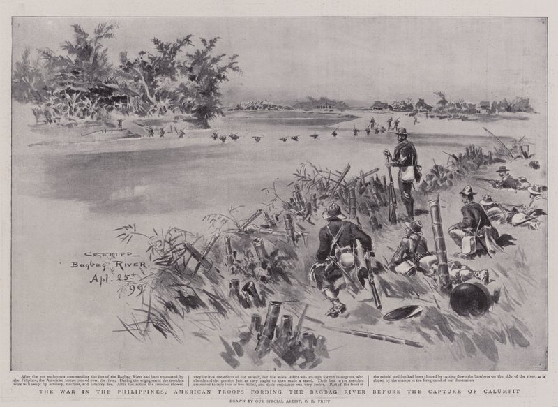 Der Krieg auf den Philippinen, Amerikanische Truppen durchqueren den ...