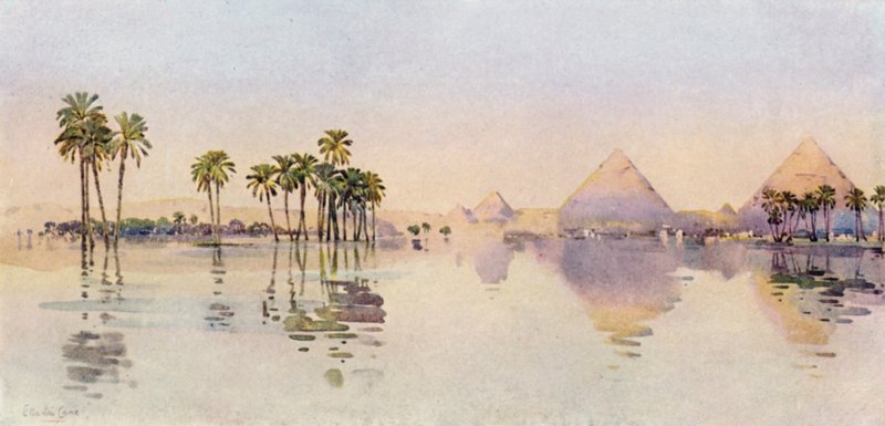 Die dritte Pyramide, Gizeh von Ella Du Cane: Kunstdruck