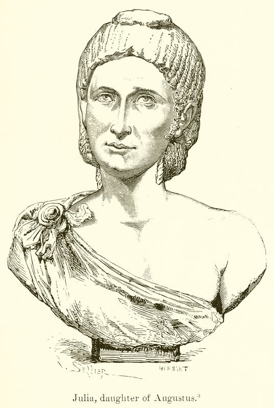 Julia, Tochter des Augustus von English School: Kunstdruck