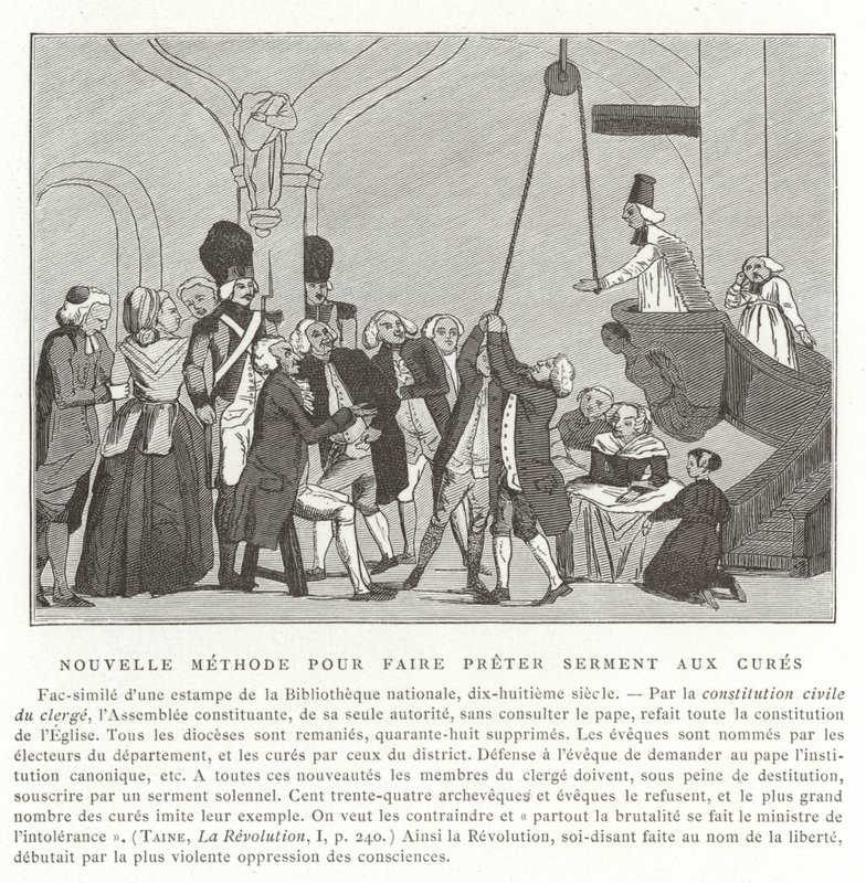 Neue Methode zur Ablegung von Eiden durch Priester, Französische Revolution