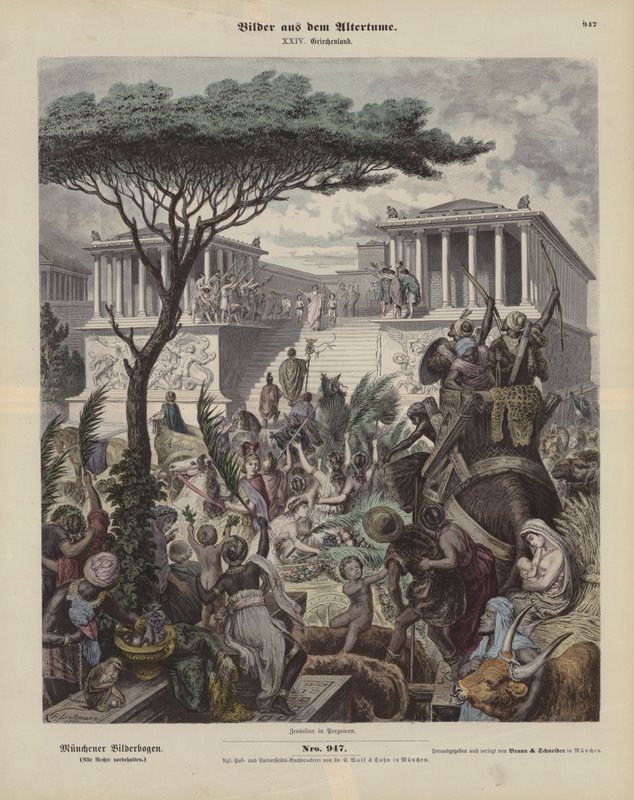 Antiker griechischer Altar in der Stadt Pergamon, Kleinasien