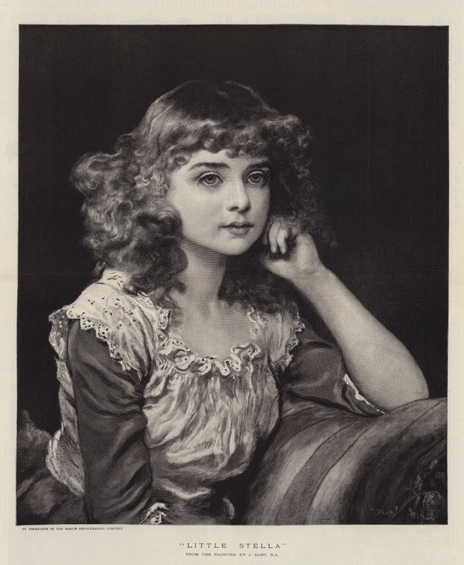 Kleine Stella von James Sant: Kunstdruck in Museumsqualität
