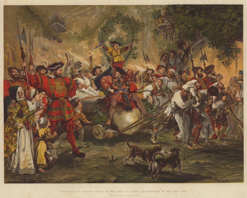 Weihnachten im Windsor Castle zur Zeit von Heinrich VIII., das ...