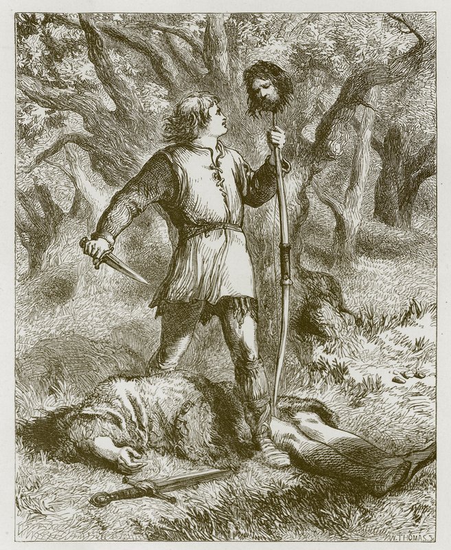 Robin Hood und Guy von Gisborne von John Gilbert: Kunstdruck