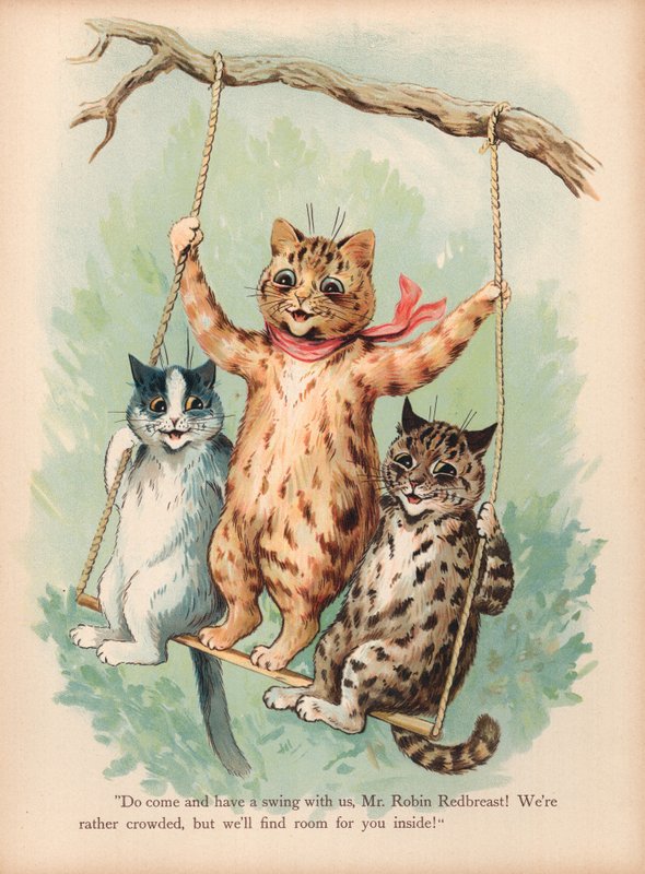 Louis Wain Katzen von Louis Wain: hochwertiger Kunstdruck