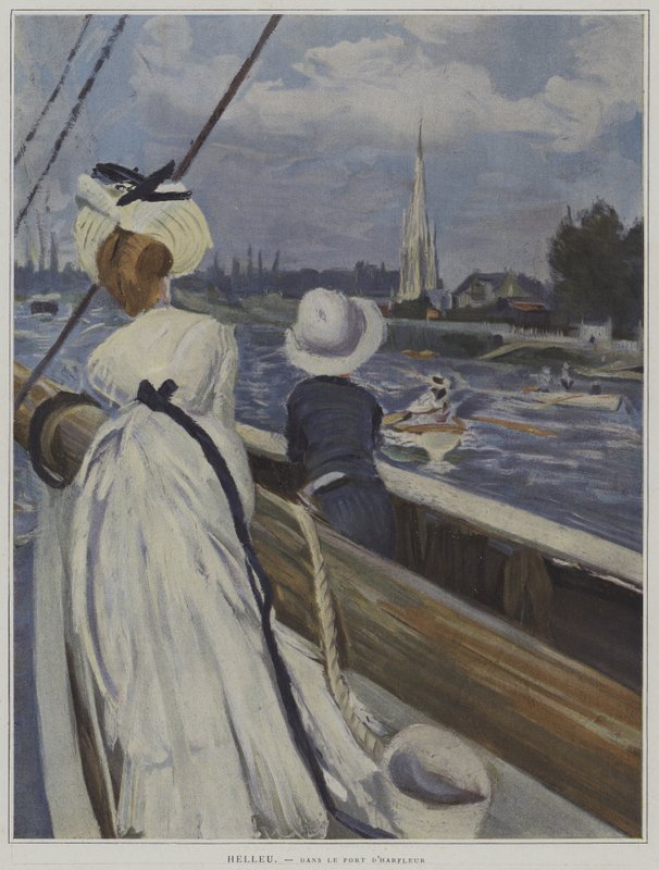 Im Hafen von Harfleur von Paul Cesar Helleu: Kunstdruck