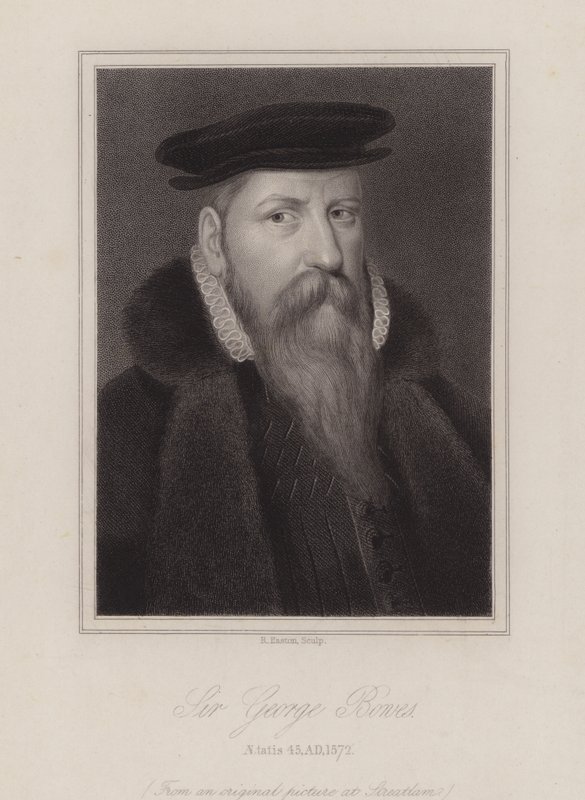 Sir George Bowes, englischer Soldat (Gravur)