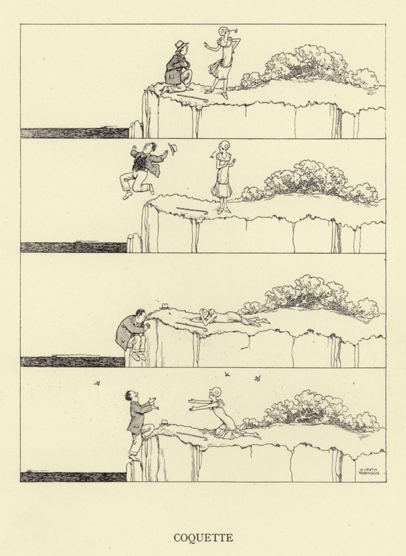 Kokette von William Heath Robinson: Kunstdruck kaufen