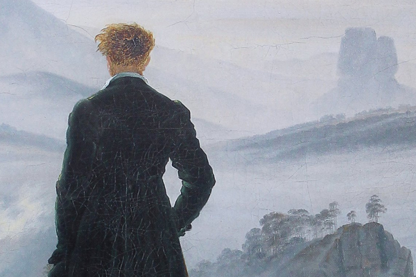 Der Wanderer über dem Nebelmeer von Caspar David Friedrich